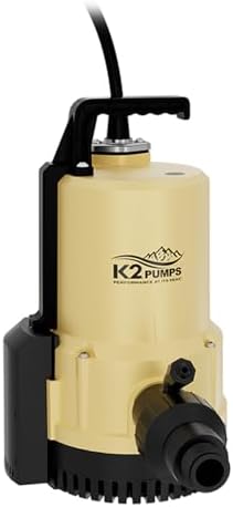 K2 Pumps UTA02502K 1/4 HP Thermoplastic Automatic Submersible Utility ...