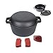 Pinnacle Cookware – 4.7 Litre / 5 Quart Pre Seasoned Cast Iron Dutch ...