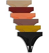 Amazon.com: GRANKEE Women's Breathable Seamless Thong Panties No Show ...