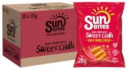 Walkers Sunbites Whole Grain Sun Ripened Sweet Chilli 28g Bags (72 Bags ...