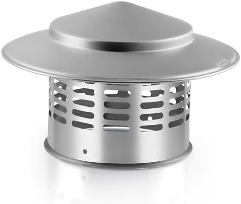 Amazon.com: Fardtry 8 Inch 304 Stainless Steel Chimney Cap, Round ...