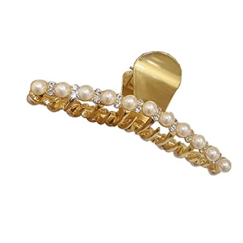 KRELIN Pearl Rhinestone Hair Clow Clip Strong Hold Non Slip Hair ...