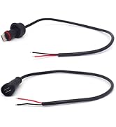Amazon.com: ELNONE 2PCS USB Female Pigtail 2 Wire,0.3M/1Ft 20AWG USB 2. ...