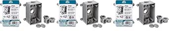 Hubbell-Bell PSB37550GY Single-Gang Weatherproof 1/2-Inch or 3/4-Inch ...