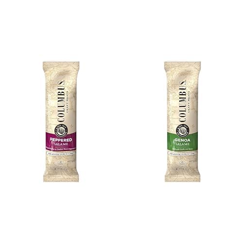 Amazon.com: COLUMBUS Peppered Salami, Charcuterie Meat, 8 oz Stick ...
