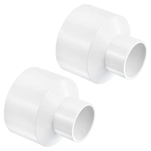 PATIKIL PVC Reducer Pipe Fitting 75mm to 40mm ID, Straight Coupling ...