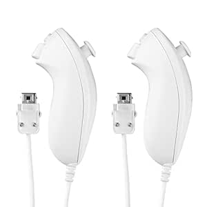 Amazon.com: Iesooy 2 Pack Nunchuck Controllers for Wii, Remote Nunchuk ...