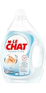 LE CHAT -Lessive Liquide Sensitive - Savon de Marseille & Aloe Vera ...