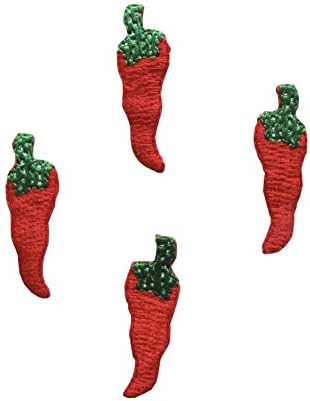 Amazon.com: Red Chili Pepper Patches, Hot Pepper Embroidery Iron On ...