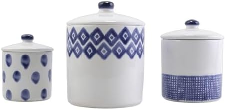 Amazon.com: Vietri Viva Santorini Canister Set Decorative Ceramic ...