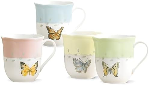 Amazon.com | Lenox Butterfly Meadow Porcelain Butterfly and Dragonfly Cup and Saucer Set ...