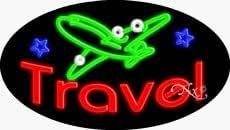 Travel Neon Sign - 17 x 30 x 2 inches - Made in USA - Amazon.com