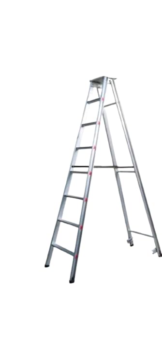 MUNZIR LADDERS 7 Steps ladders 8 Feet for Home, Aluminium Foldable ...