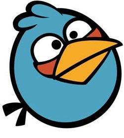 Blue Angry Bird Face