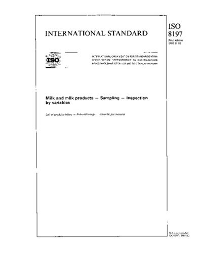 ISO 8197:1988, Milk and milk products - Sampling - Inspection by ...