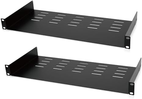 Amazon.com: Tecmojo 2 Pack 1U Server Rack Shelf,8inch Depth Rack Mount Shelf,Vented Cantilever ...