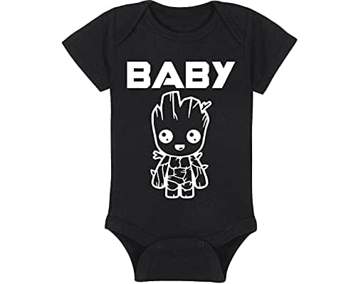 Amazon.com: Superhero Baby Onesie - Baby Groot (12-18 Month - Black ...