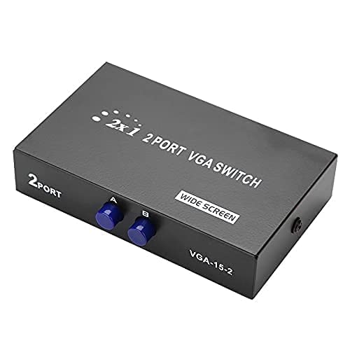 AMS 2 Port VGA Switch, 2 in 1 Out VGA Switcher Splitter Switch ...