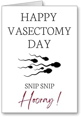 Funny Vasectomy Card Happy Vasectomy Day snip snip hooray : Amazon.co ...