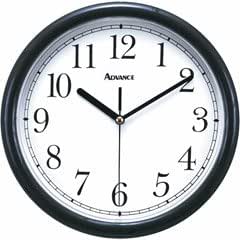 Amazon.com: Advance Time Technology ADV 10 BLK PLASTIC WALL CLOCK ...