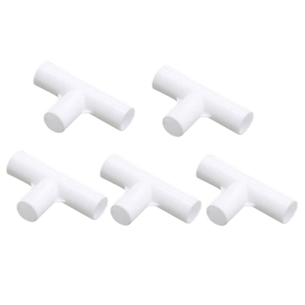Buy 5PCS 12mm PVC Straight Elbow Cross Connector Joint Tee Connector ...