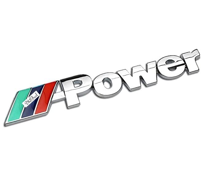 Dhe Best Car MPower Emblem Sticker Chrome Compatible with Fiat All Car ...
