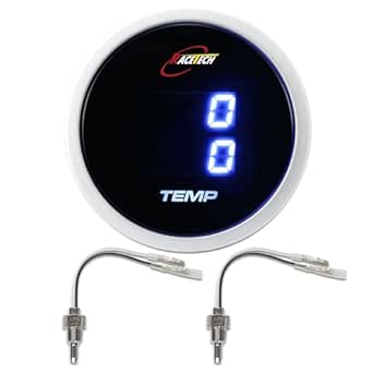 RACETECH Electrical Dual Temperature Gauge – Water & Oil/Coolant Temp ...