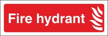 Fire hydrant Safety sign sticker, PVC Waterproof sticker sign : Amazon ...
