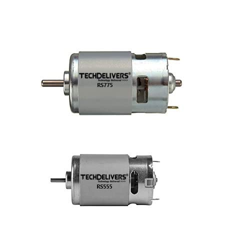 TECHDELIVERS Stainless Steel 775 And 555 Dc Motors 12-24V Dc High-Speed ...