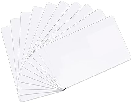 Amazon.com : 10 Pack - Bgieaug Premium Blank PVC Cards - CR80 30 Mil Graphic Quality White ...