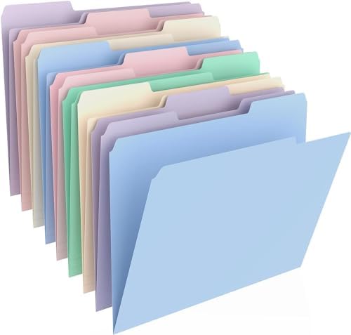 Amazon.com : HABGP 100 Pcs Manilla Folders 8.5 x 11 Inch, 1/3-Cut Tab ...