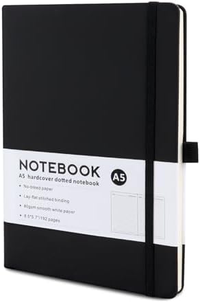 Amazon | JUNART Lined Journal Notebook，192 Pages A5 Hardcover Notebook ...