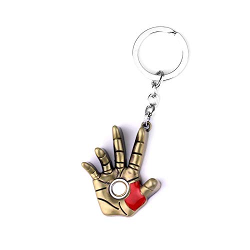 BUCKLE UP Golden and Red Iron Man Palm Hand Key Chain : Amazon.in: Fashion