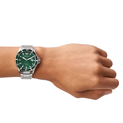 Emporio Armani Diver Analog Green Dial Men's Watch-AR11338 : Amazon.in ...