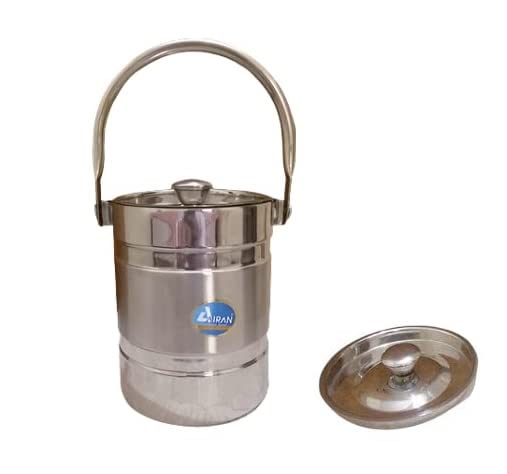 Buy Airan - Stainless steel Milk Container Can/Bharni/Milk Pot with Lid ...