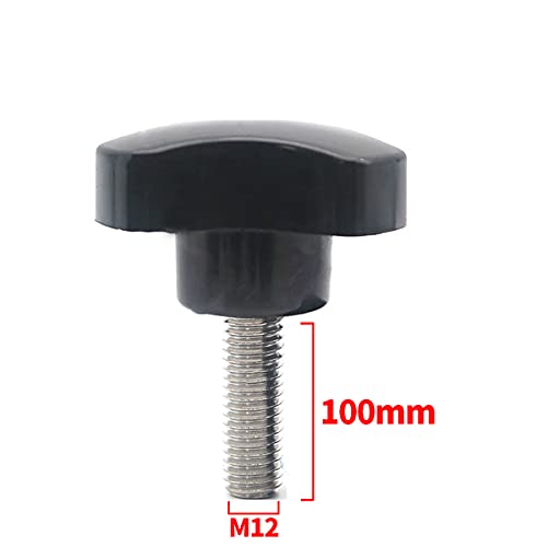 Star Knob Grip M12 x 100mm Male Thread Triangle Head Screw Clamping ...