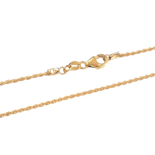 Amazon.com: 14kt Gold Filled 1.5mm Rope Chain Necklace Long Necklace ...