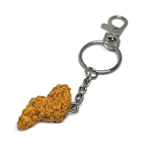 Amazon.com: Handmade Crispy Chicken Wing Keychain | Chicken Wing Lover ...