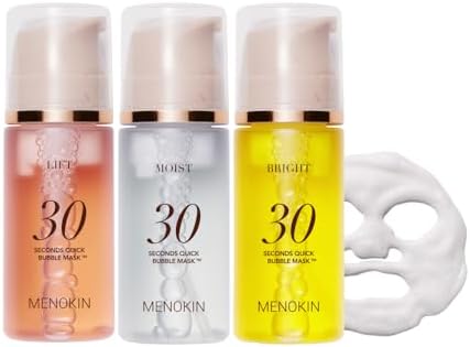Amazon.com : MENOKIN Korean Face Mask 3sets [30 seconds Quick Bubble ...
