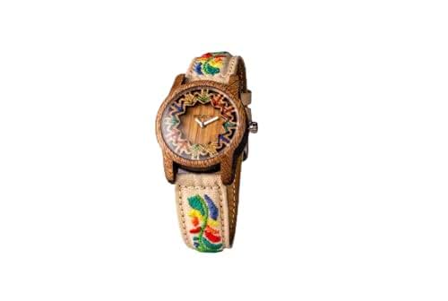 Amazon.com: ECLOCK | Wooden Watch for Women, Hand-Embroidered Detail | Model OTOMÍ NATURE| Ideal ...