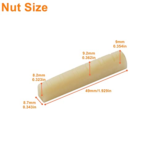 Snapklik.com : Miwayer 12 String Acoustic Bridge Guitar Unbleached Bone ...