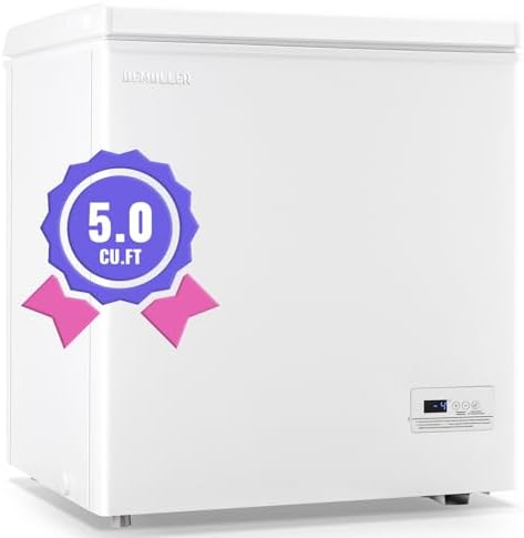 Amazon.com: Chest Freezer 5.0Cubic Feet with Intelligent Temperature ...