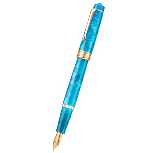 Snapklik.com : Asvine P20 Piston Fountain Pen Marble Blue Resin ...