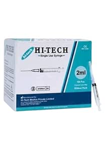 Hi-Tech Insulin Syringe Super fine Medical Needle (Clear) - 2 ML ...