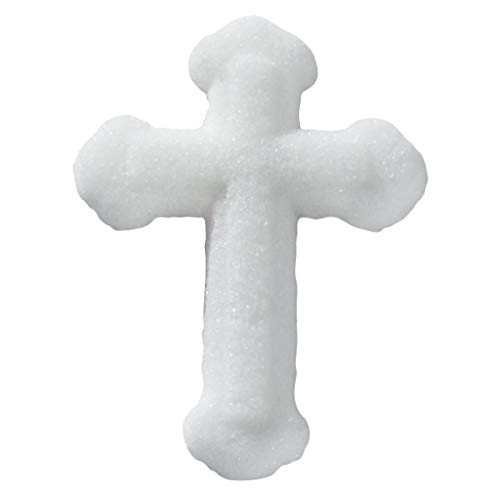 Amazon.com: White Cross Edible Sugar Cake Toppers, 12 Count : Grocery ...
