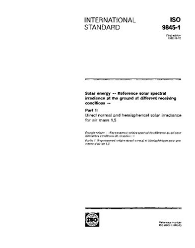 ISO 9845-1:1992, Solar energy - Reference solar spectral irradiance at ...