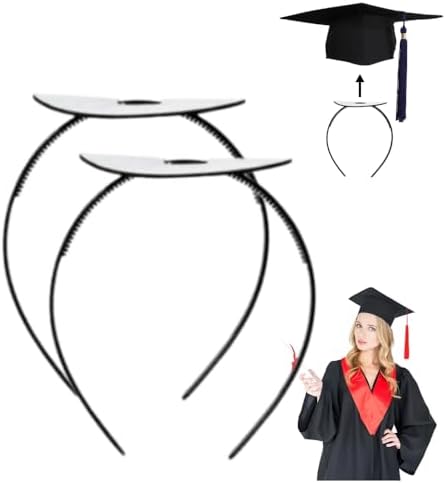 Amazon.com: PUNCHMAN Graduation Cap Headband Insert - 1pc Black Firm ...