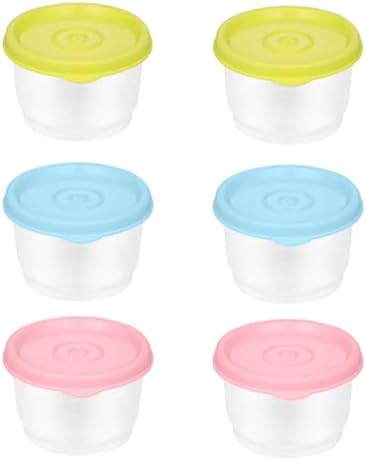 6 Pcs Small Plastic Containers with Lids, Plastic Snack Pots, Small ...