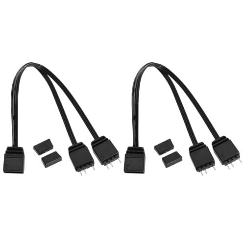 OTOTEC 2PCS RGB Light Strip Extension Cables 3Pin Extension Connector ...