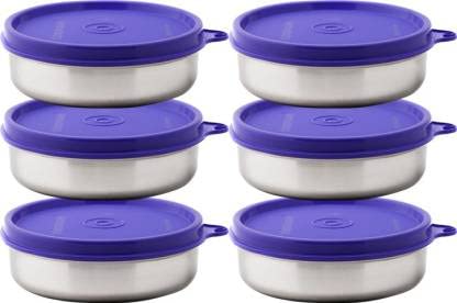 Signoraware Executive Small Steel Containers Lunch Box 200 ml Pack of 6 ...